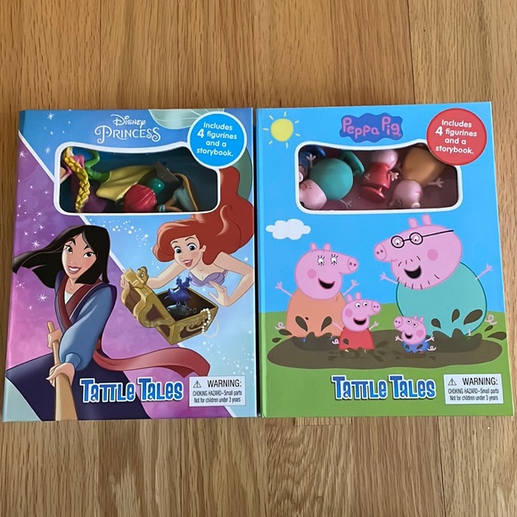 Disney | Toys | Tattle Tales Disney Princess Peppa Pig Books With ...